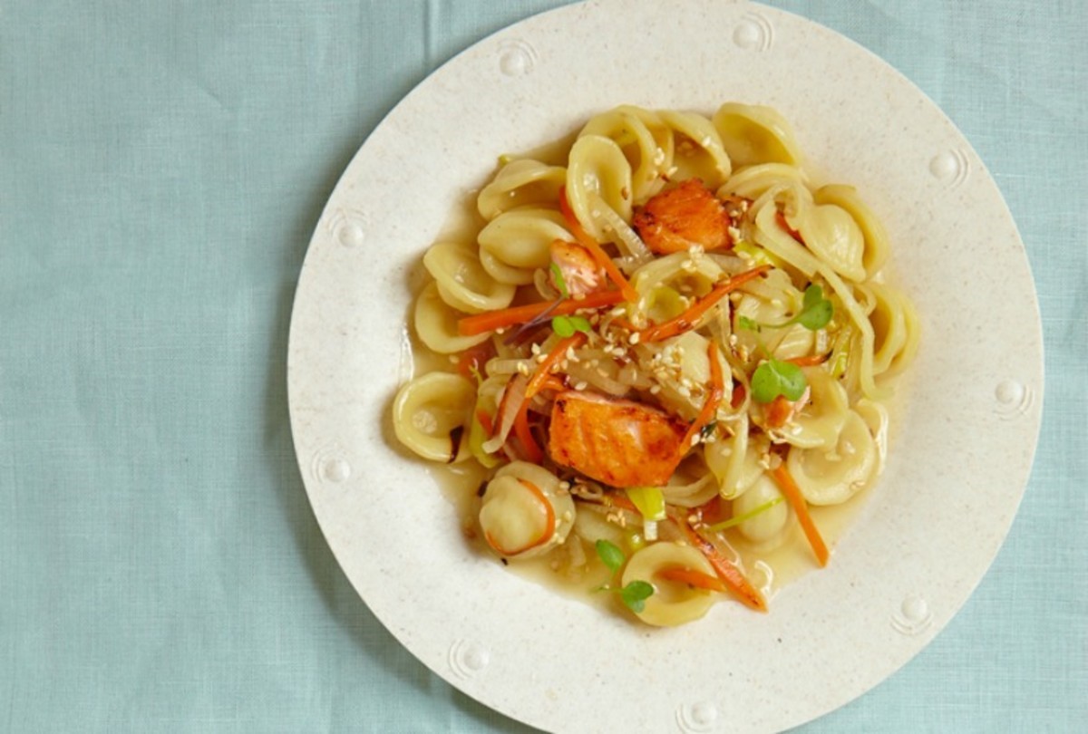 Risotto-Style Pasta with Salmon - Manischewitz